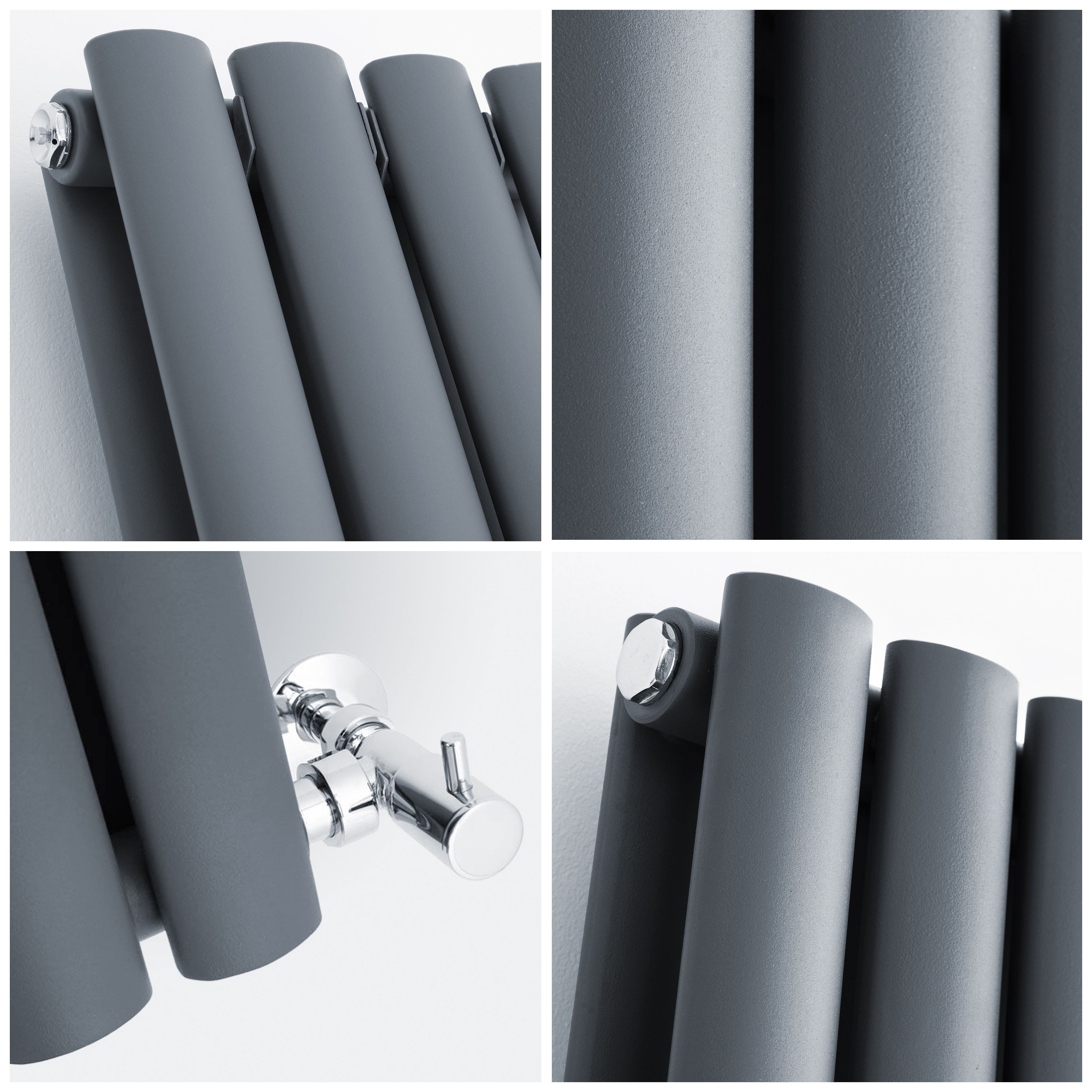 Milano Aruba - Anthracite Horizontal Designer Radiator - Choice of Size