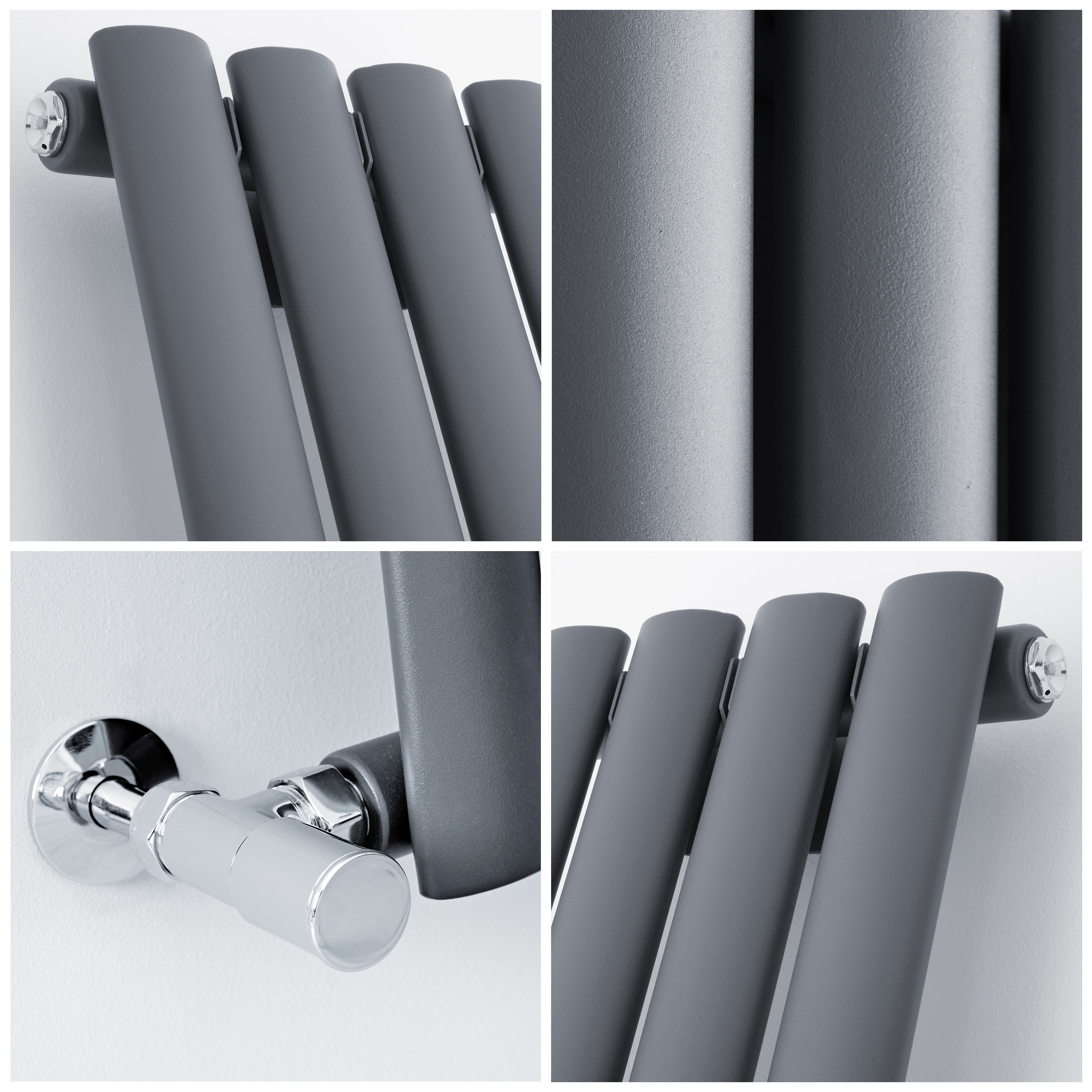 Milano Aruba - Anthracite Horizontal Designer Radiator - Choice of Size