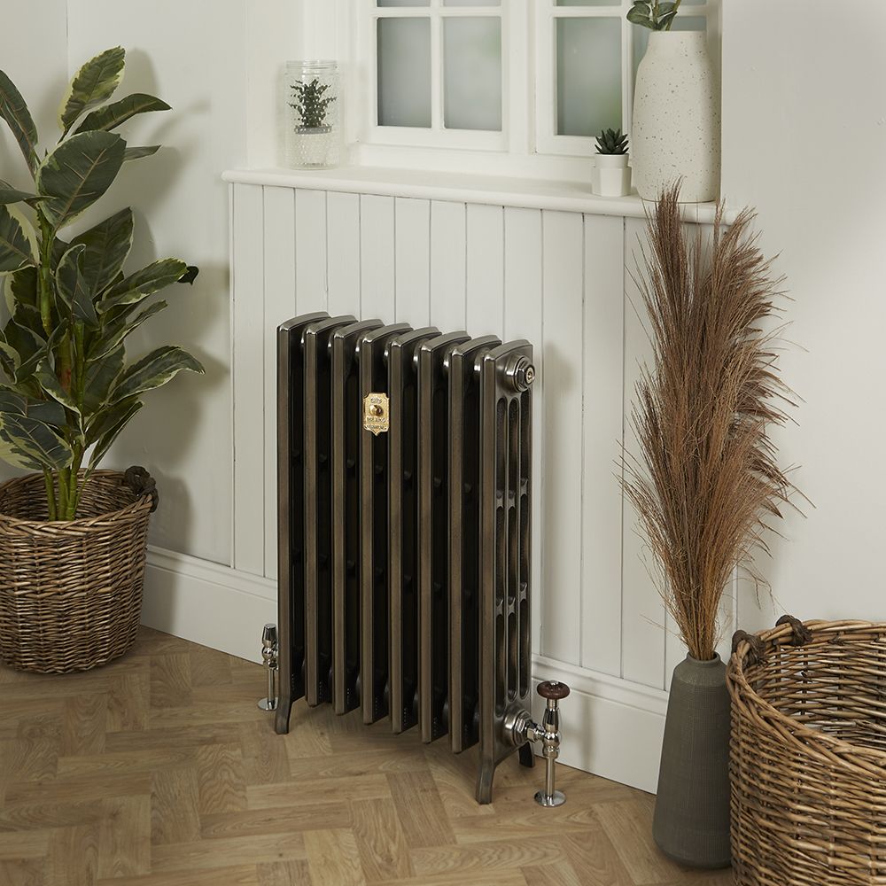 Milano Isabel - 4 Column Cast Iron Radiator - 660mm Tall - Full Polish ...