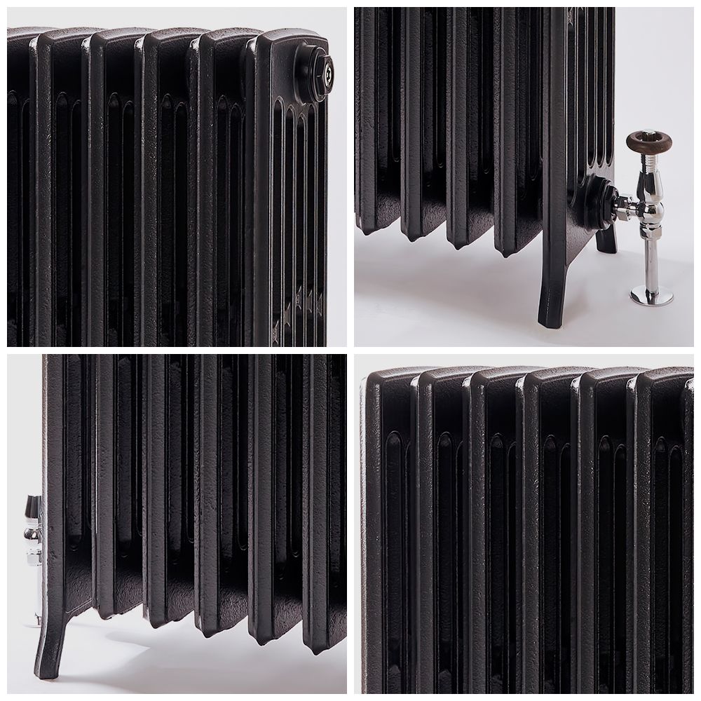 Milano Isabel - Cast Iron Radiator - 660mm Tall - Antique Graphite ...
