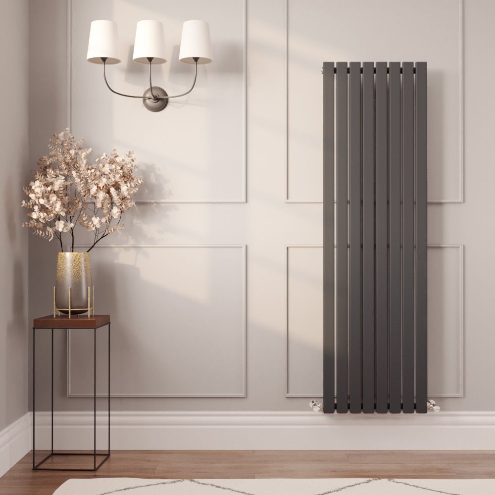 Milano Capri - Anthracite Vertical Flat Panel Designer Radiator 1600mm ...
