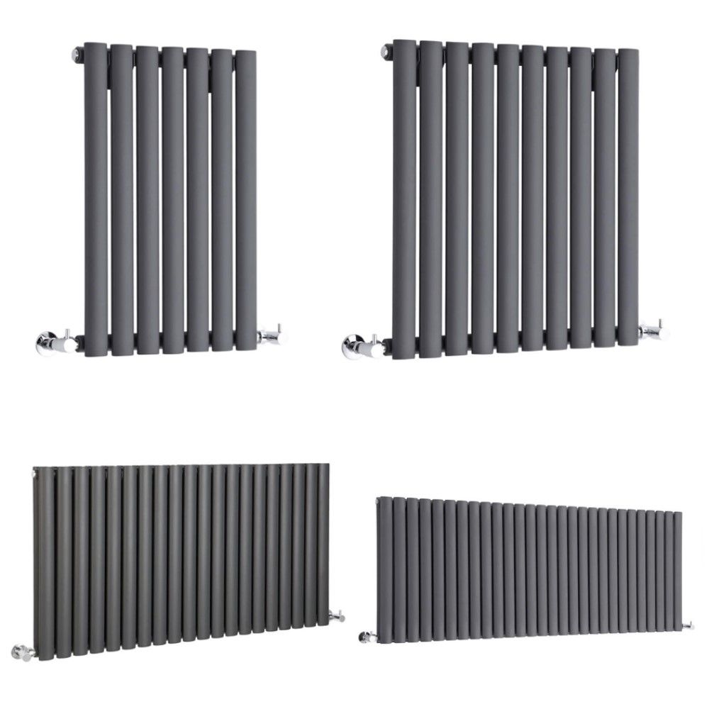 Milano Aruba - Anthracite Horizontal Designer Radiator - Choice of Size