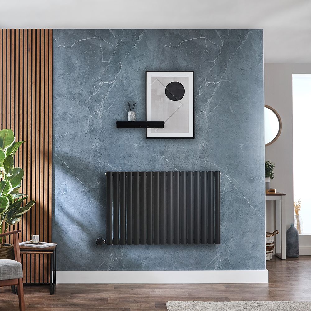 Milano x ECOSO Aruba Electric - Black Horizontal Designer Radiator ...