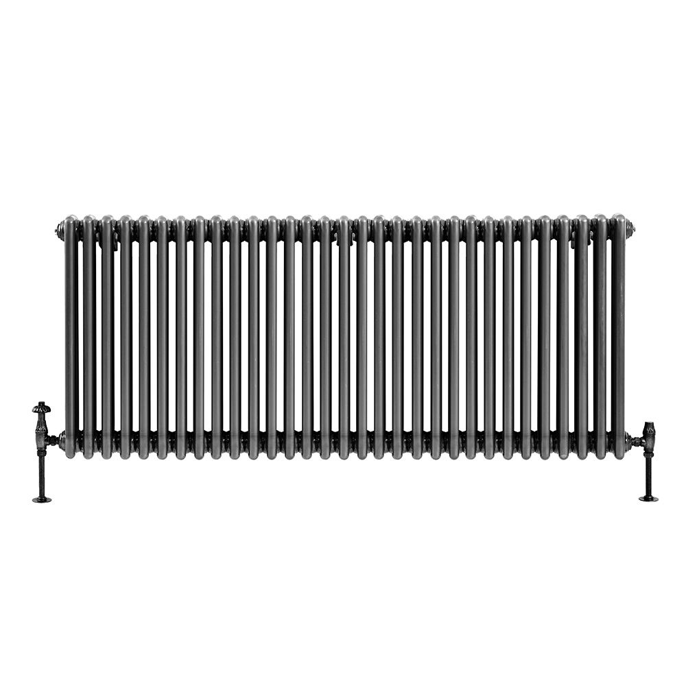 Milano Windsor - Pewter Horizontal Traditional Column Radiator - Triple ...