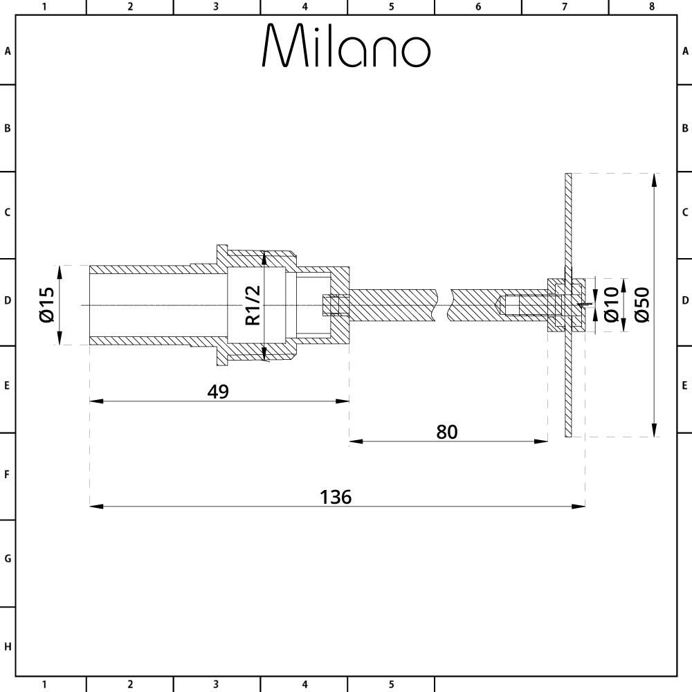 Milano - Flow Diverter 15mm Inlet - Black