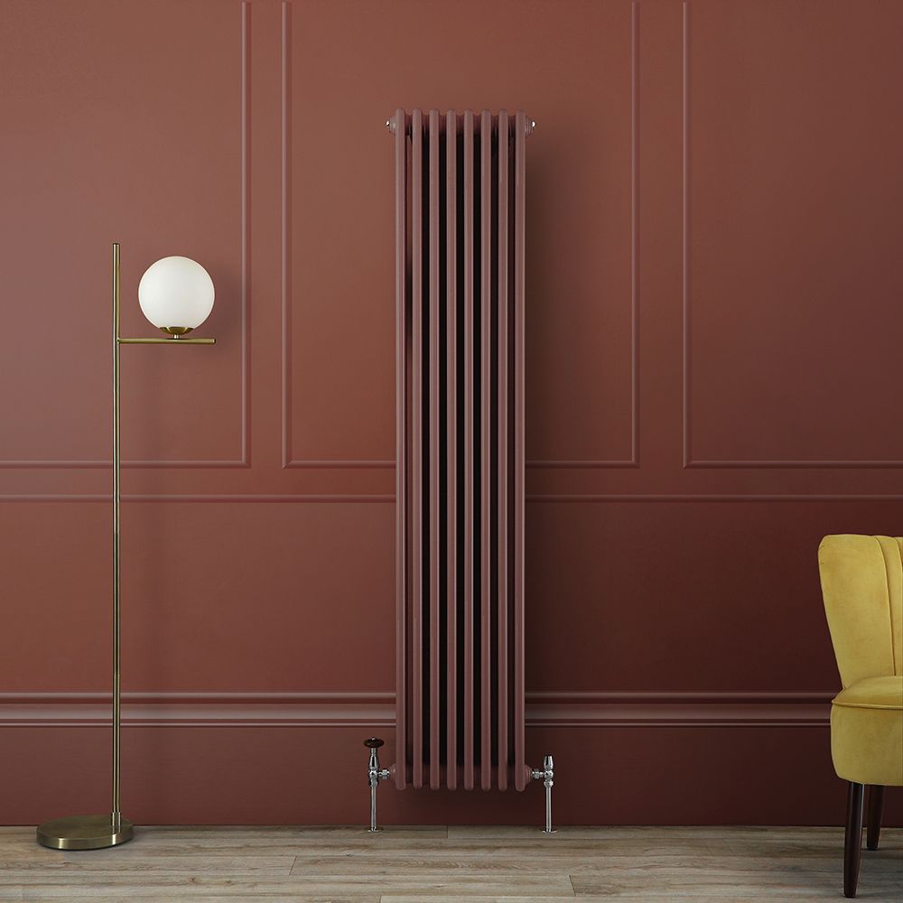 Milano Windsor - Booth Red Traditional Vertical Double Column Radiator ...